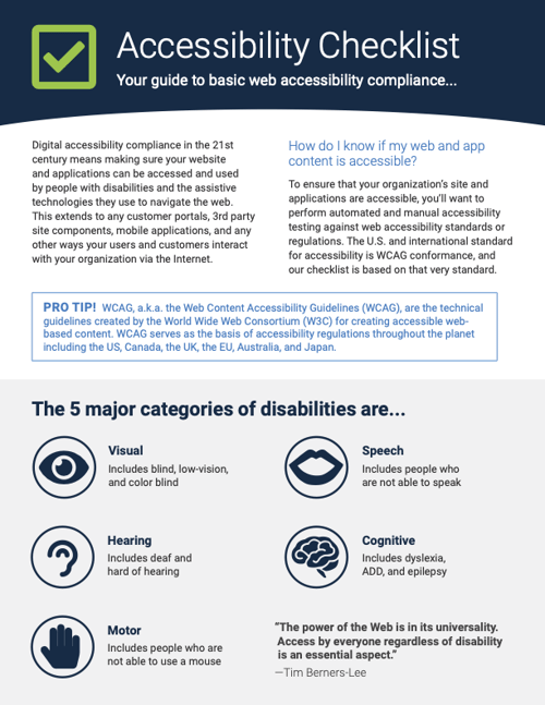 Website Accessibilty Checklist | Deque Systems