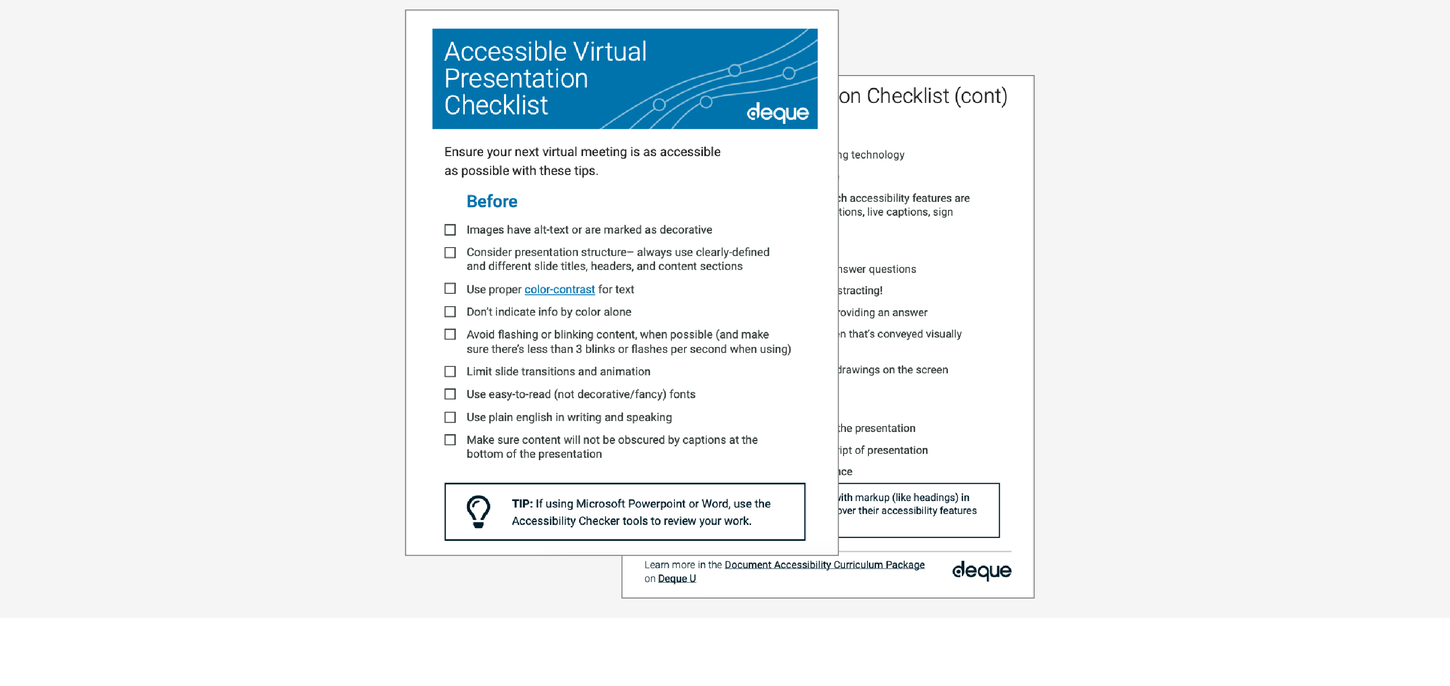 Download the Accessibility Presentation Checklist